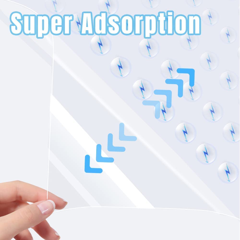 Electrostatic Absorption Wall Protective Film, Self-Adhesive Removable Wall Electro Static Protective Film, Electrostatic Protective Film Oil Proof Waterproof Sticker Easy to Clean (A-6.6 ft)