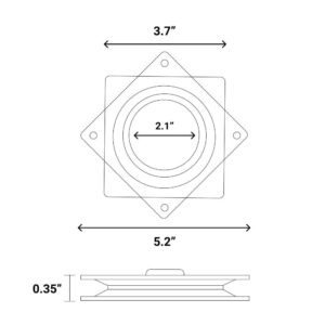 2WAYZ 4 Pack of 4” Lazy Susan Ball Bearing Swivel Plate Attachment. Stable (0.8MM Thickness) Turntable Base Hardware, Perfect as a Spinner Replacement Part. Enjoy!