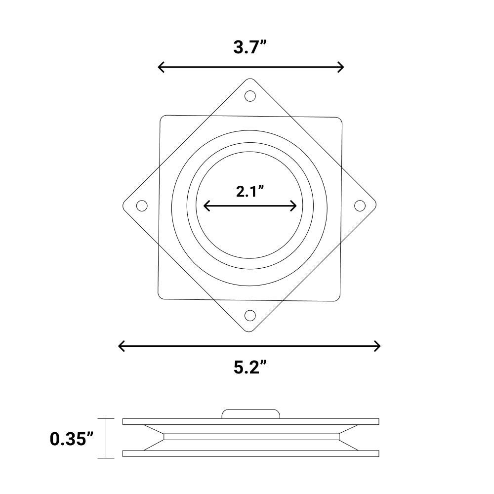 2WAYZ 4 Pack of 4” Lazy Susan Ball Bearing Swivel Plate Attachment. Stable (0.8MM Thickness) Turntable Base Hardware, Perfect as a Spinner Replacement Part. Enjoy!