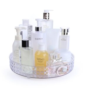 rownyeon rotating makeup organizer 3 tier skincare organizers bathroom organizer perfume organizer spinning cosmetics organizer for vanity，cabinets, pantry, fridge, countertops，kitchen