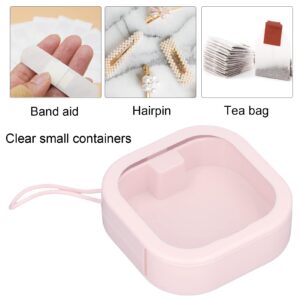 Clear ABS drawer for small transparent containers with push switch Pink