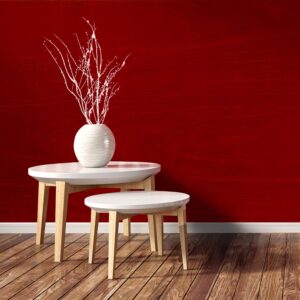 Caltero Red Brown Wood Contact Paper 17.7” x32.8Ft Wood Grain Contact Paper Self Adhesive Textured Wood Panel Film for Decorative Wall Covering Shelf Liners Cabinet Countertop