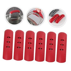 Luxshiny 6pcs Pot Earrings Silicone Pot Handle Sleeve Lid Holder for Pots Silicone Cooking Utensils Insulated Covers Silicone Sleeve Kitchen Hot Pads Non- Pot Holder Sleeves Lid Rack