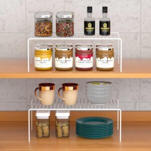 ARCCI Kitchen Cabinet Shelf Organizer Set of 3, Large (15.7 x 9.4 inch) Rustproof Metal Wire Pantry Storage Shelves, Dish Plate Racks for Cabinets, Freezer, Counter, Cupboard Organizers and Storage