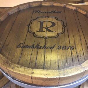 Wine Barrel Monogram and Personalized Lazy Susan