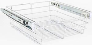 chrome closet pullout basket 14"d x 17"w x 6"h