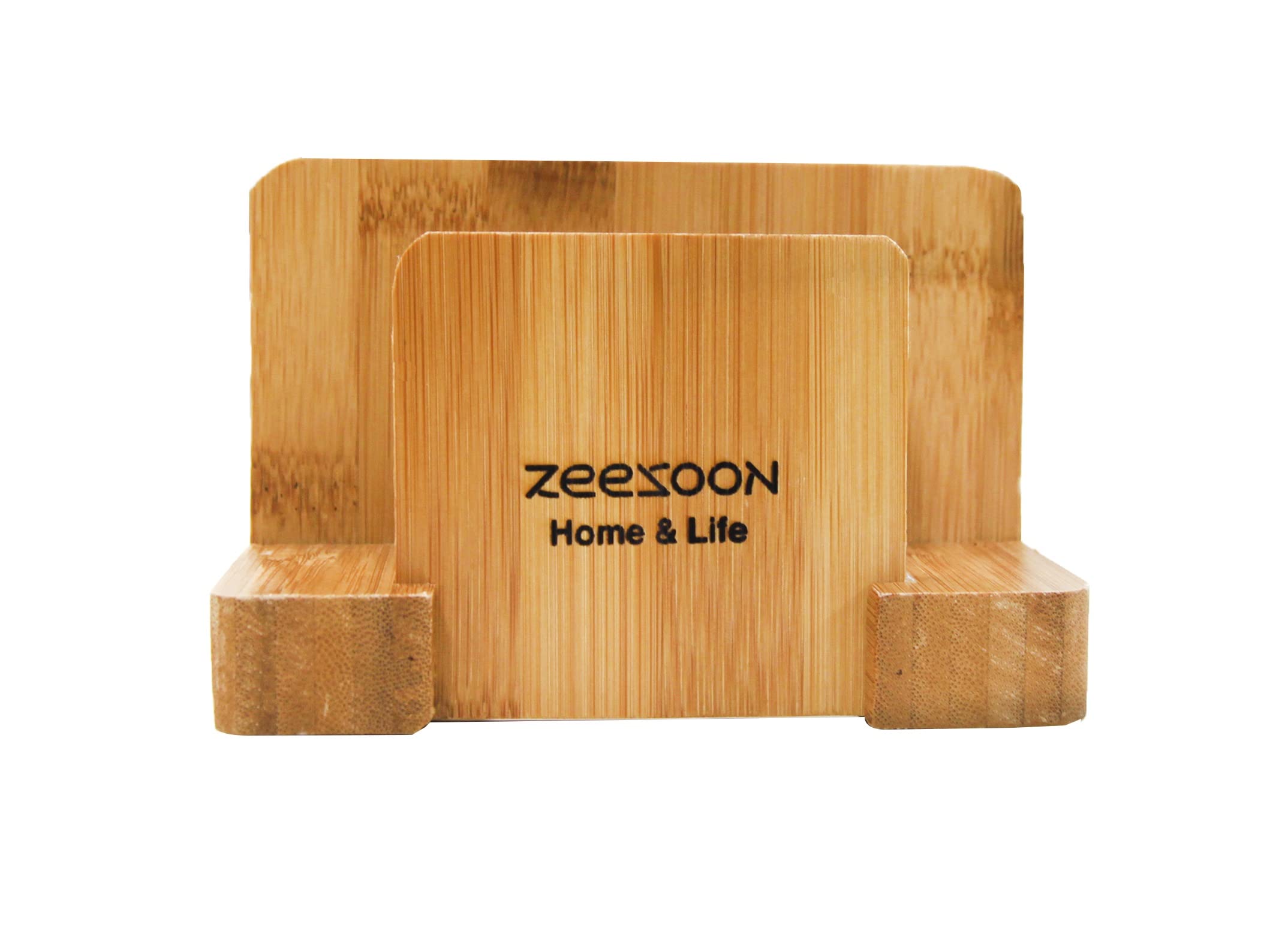 ZEESOON Turtle Rack Cutting Board Organizer 3 Slots Kitchen Pantry Wooden Rack Cabinet Organizer for Cutting Board, Dish, Bakeware, Plate, Pot Lid, Cook Books, Book Stand Holder