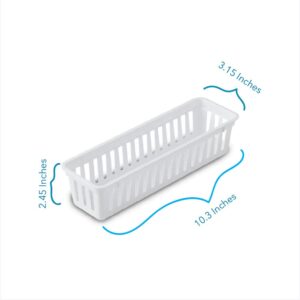 SEDLAV Plastic Drawers Organizer, 3 Ct, White, Desk Drawer Organizer. Ideal: Desk Organizers And Accessories, Makeup Drawer Organizer, Kitchen Utensil Organizer, Bathroom Drawer Organizer, Pen Holder