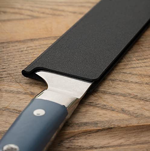 Restaurantware Sensei 10.5 x 2 Inch Knife Sleeve, 1 Knife Protector - Fits Chef Knife, Felt Lining, Black Plastic Knife Blade Guard, Durable, Cut-Proof