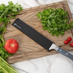 Restaurantware Sensei 10.5 x 2 Inch Knife Sleeve, 1 Knife Protector - Fits Chef Knife, Felt Lining, Black Plastic Knife Blade Guard, Durable, Cut-Proof