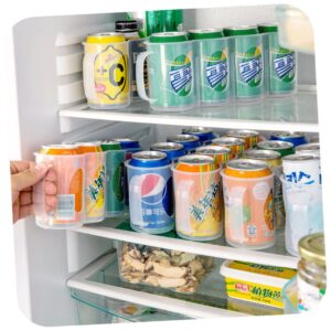 Cabilock freezer organiser pop can holder soda organizer plastic can dispenser soda rack for fridge cupboard storage rack plastic storage shelves bottle organizer hand pull kitchen cabinet