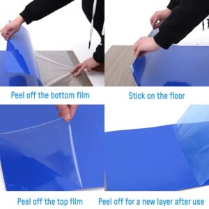 Sticky Mats - Blue Adhesive Mats - Cleanroom Sticky Mats - 30 Sheets Per Mat - Sticky Floor Mats Peel Off for Laboratories, Homes, Construction, Remove Dust and Dirt from Shoes 18X24inch