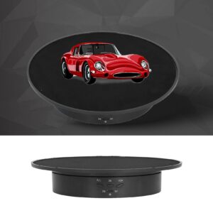 Yctze Motorized Rotating Display Stand, 200mm Motorized Rotating Display Stand Bracket 3 Speed USB Powered Jewelry Electric Rotating Turntable (【Black 200MM Suede English Version】)