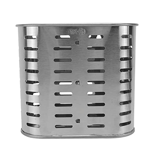 Cabilock Stainless Steel Utensil Holder Stainless Steel Kitchen Utensils Chopsticks Holder Drying Rack Basket Silverware Cutlery Organizer Rack for Countertop Utensil Drying Rack