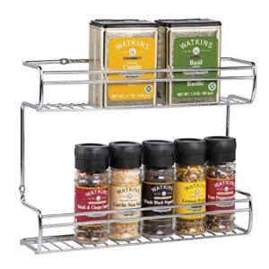 InterDesign Classico 2-Shelf Wall Mount Spice Organizer Rack for Kitchen Storage - Chrome