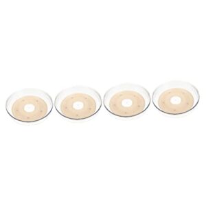 zerodeko 4pcs rotatable tray clear bathroom organizer kitchen sundries holder turntable round makeup storage tray dresser tray plastic round makeup tray storage rack to rotate care the pet