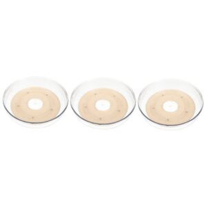 zerodeko 3pcs rotatable tray plastic trays for food plastic food tray rotating storage rack fridge organizer for refrigerator seasoning rotating tray for makeup plastic round makeup tray