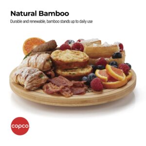 Copco Bamboo Lazy Susan Kitchen Turntable for Entertaining, Let's Brunch DIY Design, 10-Inch, Bamboo