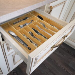 Kitchen Drawer Organizer - 9 Section Expandable Silverware Tray Utensil Organizer Cutlery Holder for Home Kitchen Supplies Storage Box