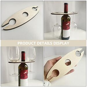 VALICLUD 3pcs Wine Rack Mini Wine Bottle Rack Table Shelf Display Stand Wine Cup Holder Rack Wine Bottle Hanger Wooden Clothes Drying Rack Wooden Handicraft Wine Stand Water Filter Desktop