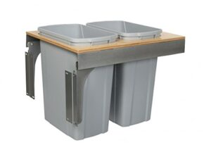 17.5 in. x 17.5 in. x 23.19 in. in cabinet pull out top mount soft close trash can