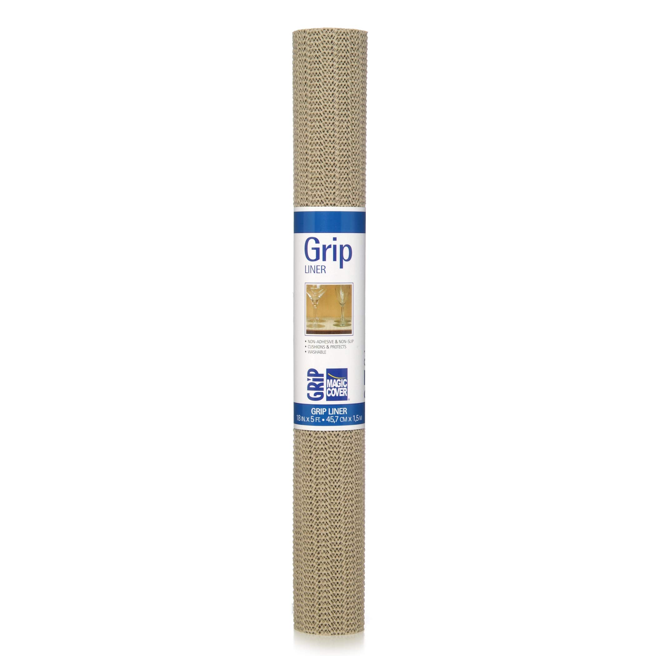 Magic Cover Grip Liner For Drawer, Shelf, Counter Tops and Surface Setting - Taupe - 18''x5'