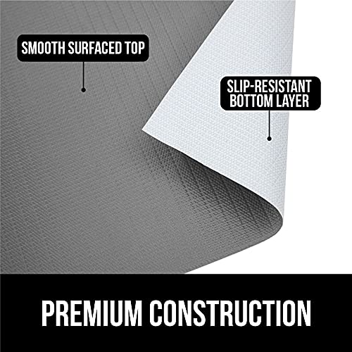 Gorilla Grip Stick Adhesive Removable Liner and Smooth Drawer Liner, Adhesive Liner Size 11.8x20, Contact Liner for Book Covers, Smooth Liner Size 17.5x20, Non Adhesive, Both in Gray, 2 Item Bundle