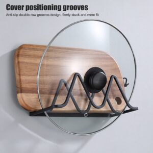 Space Aluminum Cutting Board Storage Rack Holder Pan Pot Lid Organizer for Home Use