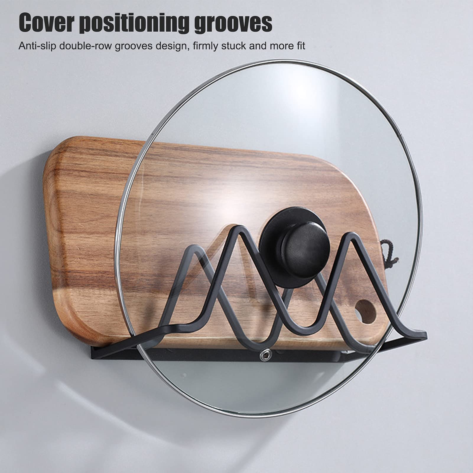 Space Aluminum Cutting Board Storage Rack Holder Pan Pot Lid Organizer for Home Use