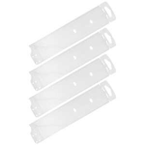 hemoton 4pcs guard cutter sheathes kitchen cover plastic cutter tool blades protector steak blade sleeve plastic dinnerware blades guard pp small holder white