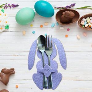 Round Place Mats Indoor Dining Washable Pieces Set 4 Rabbit Bunny Easter Colors Bag Set Cutlery and of for A Fork Five Tableware Dining Table Food Mat