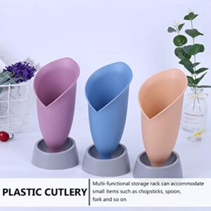 1pc Chopstick Holder Plastic Chopsticks Holder Vessel Tools Kitchen Cabinet or Pantries Kitchen Tool Holder Food Decor Kitchen Cabinets or Pantry Purple Tableware Drain Rack