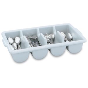 vollrath 4-compart. 21 x 11 x 4" cutlery box w/ overflow cutout