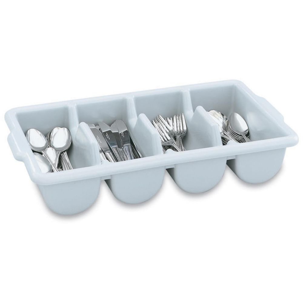 Vollrath 4-Compart. 21 x 11 x 4" Cutlery Box w/ Overflow Cutout