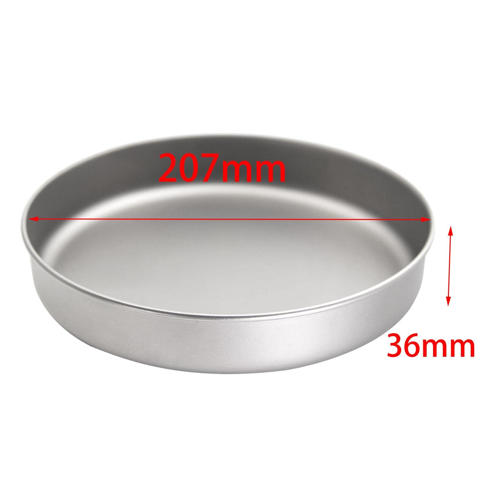 Esquirla Titanium Pan, Camping Cookware, Ultralight Bowl Plate Dish Frying Pan, Titanium Frypan, for Backpacking Trekking Picnic Fishing Hiking, Without Handle