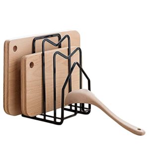 yurinjee carbon steel cutting board rack, black, 5.7"lx4.92"wx8.46"h, rust resistant