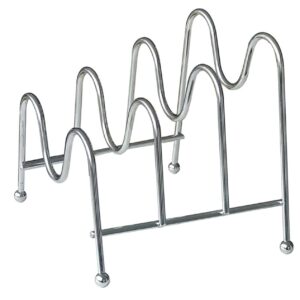 stobaza dish drainer rack tabletop organizer three layer pot lid rack desktop iron wire cutting board rack mug stand household pan cover rack