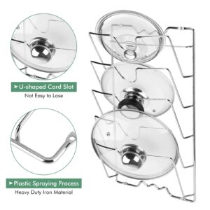 Yosoo Kitchen Hanging Lid Holder, Wall Door Mounted, Stainless Steel, 17.09in x 10.94in x 3.81in