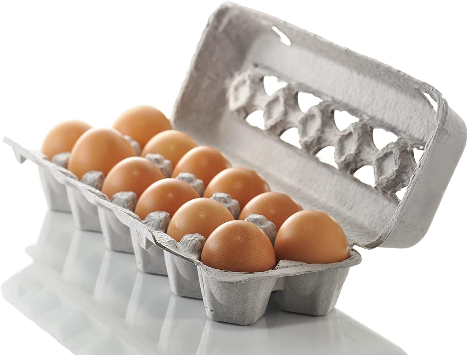 CROKI Blank Egg Cartons - 110 Count - 12 Egg Capacity, Unprinted, Strong Biodegradable Pulp Fiber, Perfect for Storing up to 12 Small to Medium Chicken Eggs