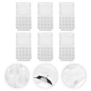 Angoily White Storage Box 6pcs White Empty Egg Cartons Pulp Fiber Egg Tray Holder Each Holds 6 Eggs Pulp Egg Containers for Family Farm Market Camping Picnic Travel White Serving Tray