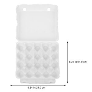 Angoily White Storage Box 6pcs White Empty Egg Cartons Pulp Fiber Egg Tray Holder Each Holds 6 Eggs Pulp Egg Containers for Family Farm Market Camping Picnic Travel White Serving Tray