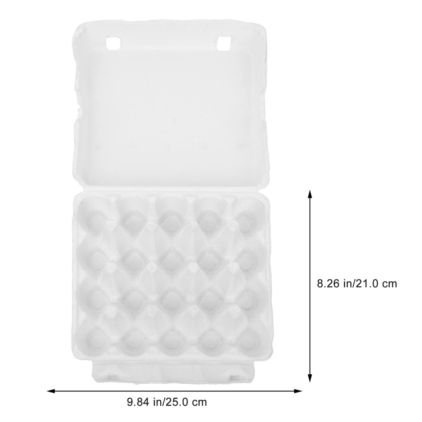 Angoily White Storage Box 6pcs White Empty Egg Cartons Pulp Fiber Egg Tray Holder Each Holds 6 Eggs Pulp Egg Containers for Family Farm Market Camping Picnic Travel White Serving Tray