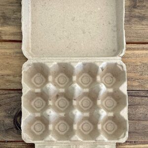 Midautoo 40Pcs Vintage Blank Egg Cartons- Classic 3X4 Style Holds 12 Eggs, Sturdy Design Made from Recycled Egg Box D