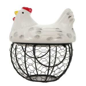 DOITO Metal Mesh Egg Basket, White, 150