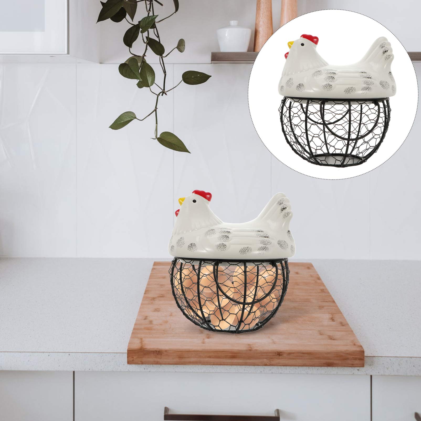 DOITO Metal Mesh Egg Basket, White, 150