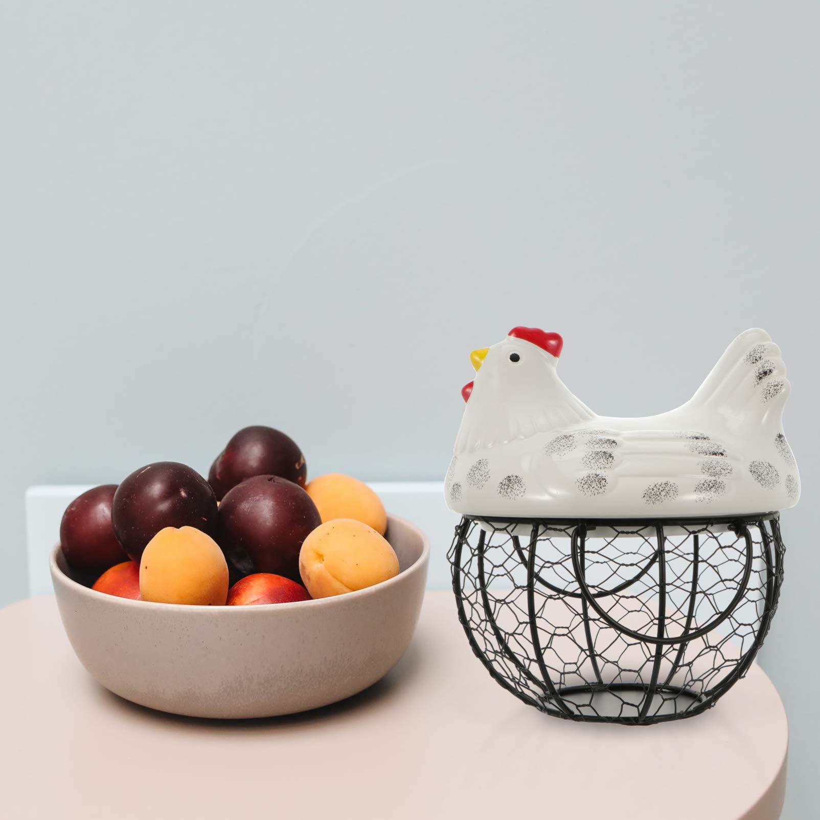 DOITO Metal Mesh Egg Basket, White, 150