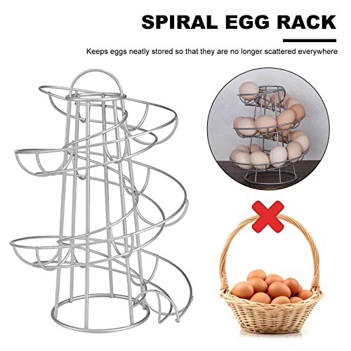 Datianxia Egg Skelter Deluxe Modern Spiraling Dispenser Rack Basket Storage Space Up to 24