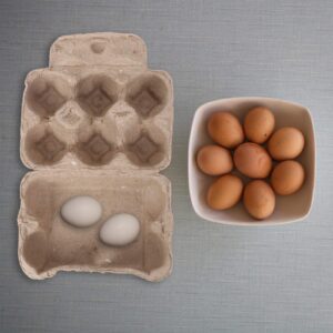 Balacoo Egg Cartons - Paper Egg Tray Folding Egg Storage Box Egg Holder Portable Carton for 6 Grid Egg Rack Chicken Farm Equipment 5pcs