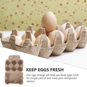 Balacoo Egg Cartons - Paper Egg Tray Folding Egg Storage Box Egg Holder Portable Carton for 6 Grid Egg Rack Chicken Farm Equipment 5pcs