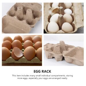 Balacoo Egg Cartons - Paper Egg Tray Folding Egg Storage Box Egg Holder Portable Carton for 6 Grid Egg Rack Chicken Farm Equipment 5pcs